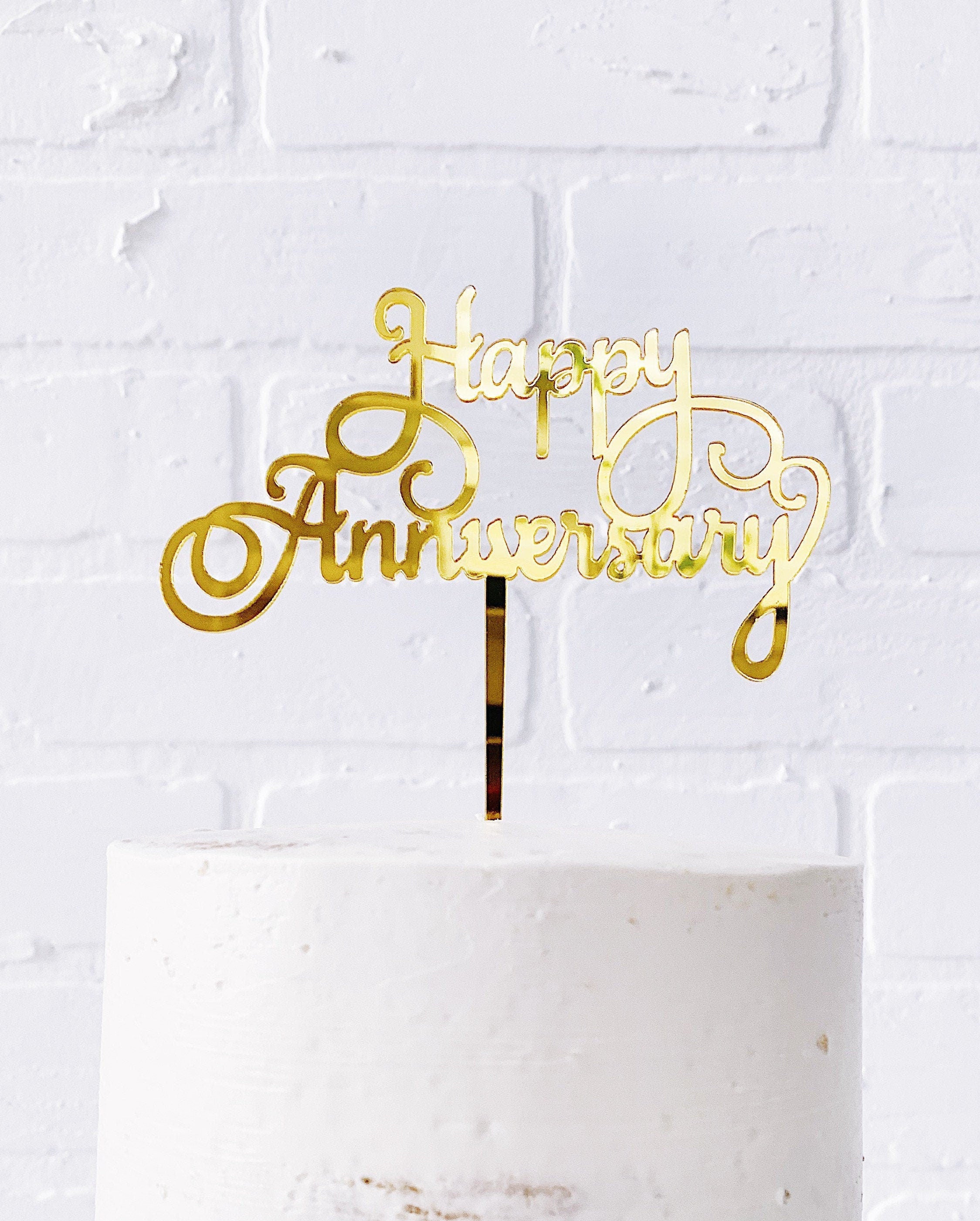 “Happy Anniversary” Cake Topper – cakejuliacake